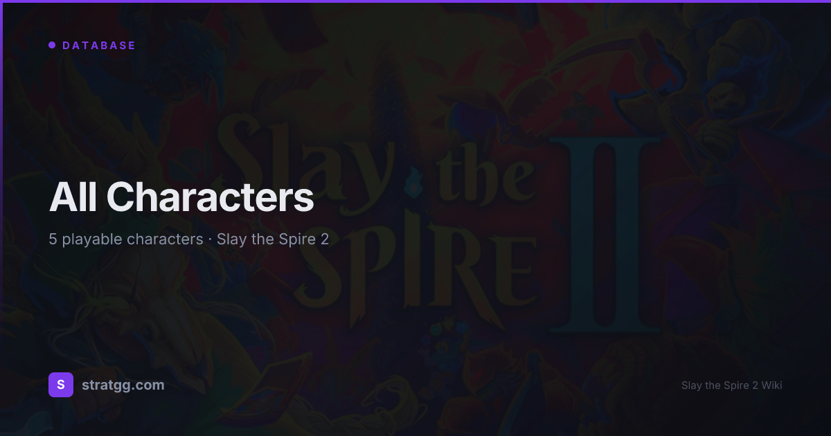 Slay the Spire 2 Characters — Best Character for Beginners | StratGG